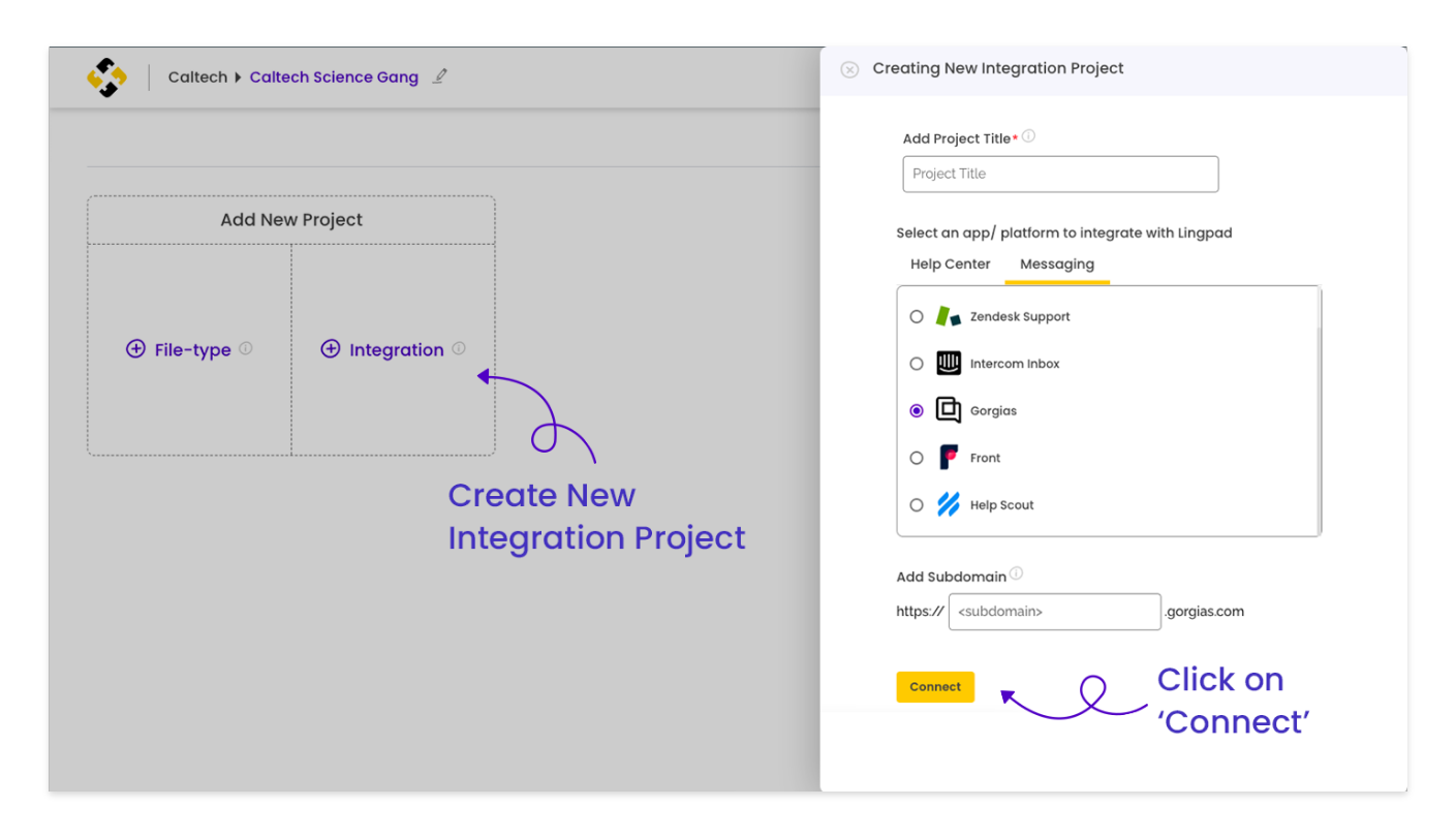 Integrate Lingpad with Gorgias