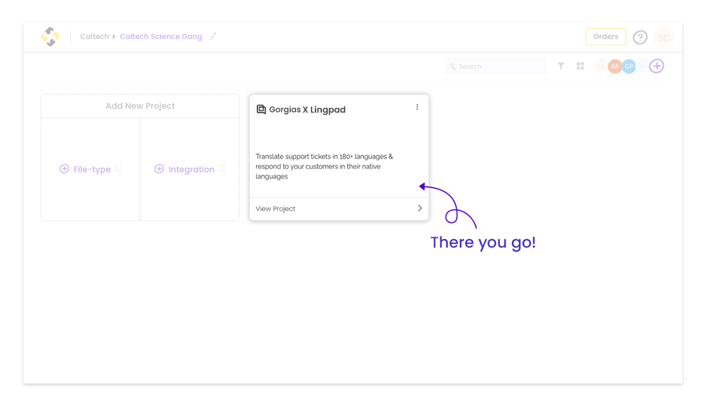 Integrate Lingpad with Gorgias